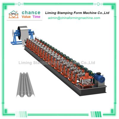 China Thrie Beam Highway Guardrail Roll Forming Machine 8 Ton for sale