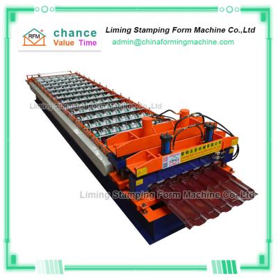 China Bamboo Style Galzed Tile Roofing Sheet Roll Forming Machine for sale