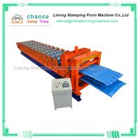 China Galvanized L8200mm Roof Panel Roll Forming Machine PLC Control for sale