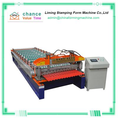 China Tanzania Corrugated Metal Roofing Sheet Roll Forming Machine for sale