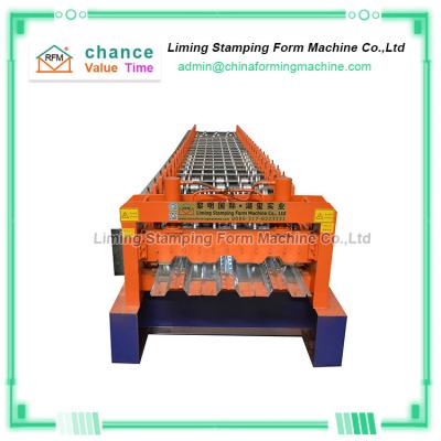 China W1250mm Floor Tile Making Machine , 15Kw Deck Floor Roll Forming Machine for sale