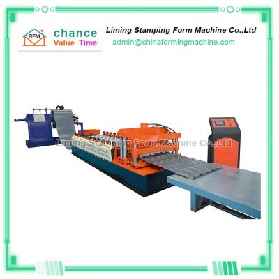 China Glazed Tile Roof Panel Roll Forming Machine Hydraulic Cutting for sale