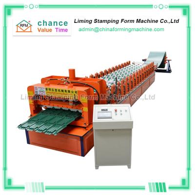 China Glazed Step Tile Roll Forming Machine , 12m/min High Speed Roll Forming Machine for sale