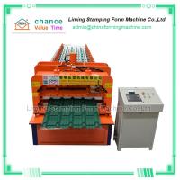 China 15 Rows Roof Panel Roll Forming Machine , Arc 828 Glazed Tile Making Machine for sale