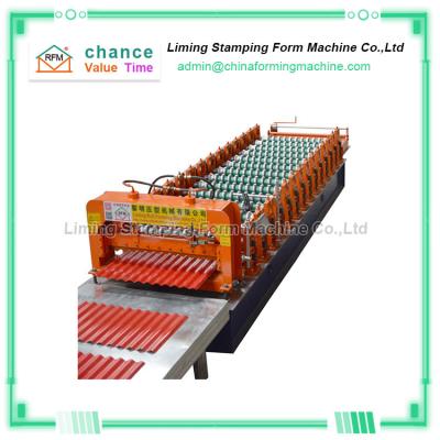 China Color Steel Roofing Sheet Roll Forming Machine 8m/min for sale