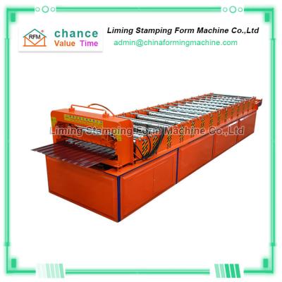 China PPGI Roof Tile Roll Forming Machine , Single Sink Tile Maker Machine for sale