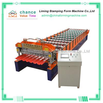 China Aluzinc Roofing Sheet Roll Forming Machine High Speed for sale