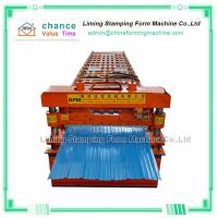China Trapezoidal Roofing Sheet Roll Forming Machine W1220mm for sale