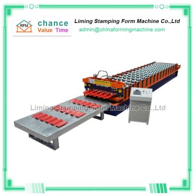 China 7kw Roof Panel Roll Forming Machine , T0.3mm Zinc Sheet Making Machine for sale