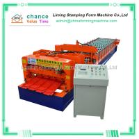 China PLC Glazed Tile Making Machine , T1mm Roof Tile Forming Machine for sale