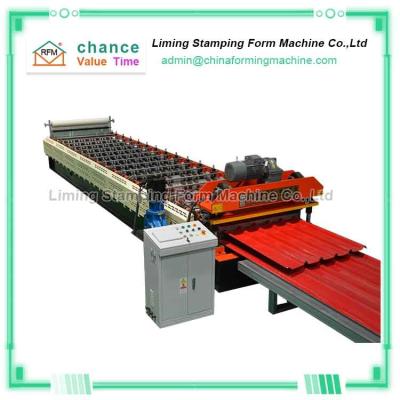 China 60m Per Min Output 0.7mm Glazed Roof Tiles Making Machine for sale