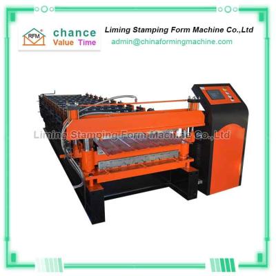 China Double Layer Metal Roof Making 0.8mm Custom Roll Forming Machine for sale