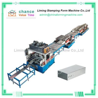 China Gr15 Trunking 0.3mm Cable Tray Roll Forming Machine 380v for sale