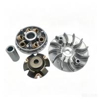China Heavy-duty front drive pulley assembly compatible with GY6 125 moped engines. Stable power transmission, easy installation, durable CVT spare part. for sale
