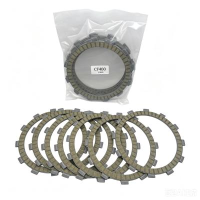 China CF400 Motorcycle Clutch Friction Plates 7 Pcs Narrow Clutch Disc Kit with High-Density Composite Friction Material and CNC Cutting Precision for sale