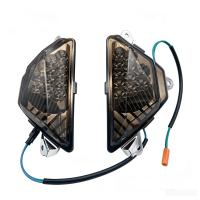 China Motorcycle Smoked Cover Amber LED Turn Signals Plug & Play Upgrade Lamps Fit Ninja ZX6R EX650 for sale