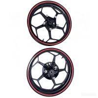 China Front Rear Aluminum Wheel Rims CNC Alloy Wheel Hubs Replacement for Kawasaki Ninja Z250 Motorcycle for sale