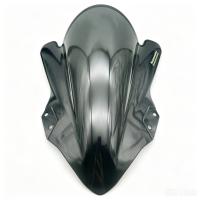 China Motorcycle Smoke Gray Windshield Aerodynamic Wind Deflector Modified Windscreen For Kawasaki Ninja400 2018-2025 for sale