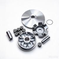 China Heavy-duty front drive pulley assembly compatible with GY6 125 moped engines. Stable power transmission, easy installation, durable CVT spare part. for sale