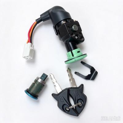 China TVS110 Motorcycle Ignition Switch Lock, 12V OEM Standard Key Switch Replacement for sale