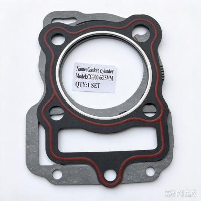 China CG200 Upper & Lower Cylinder Gasket, 200cc 4 Stroke Motorcycle Engine Cylinder Sealing Gasket Set for sale