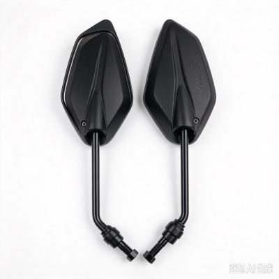 China New 115 Motorcycle Rearview Mirror Pair, M10 Thread HD Convex Side Mirror for New 115 Motorbike for sale