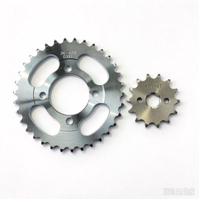 China CD70 428 14T Front & 36T Rear Sprocket Set, 428 Chain Sprocket Kit for CD70 Motorcycle for sale