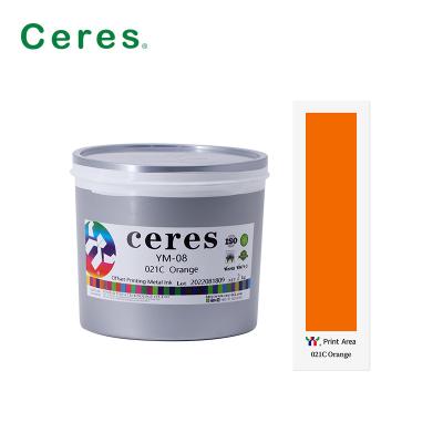 China Oven Dry Offset Printing Metal Ink 021 Orange For Three Piece Cans for sale