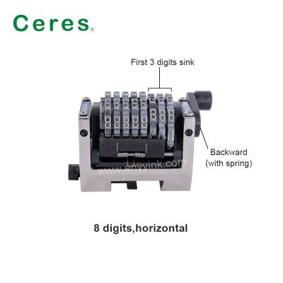 China Horizontal Numbering Machine Gto52 8 Digits Backward Offset for sale