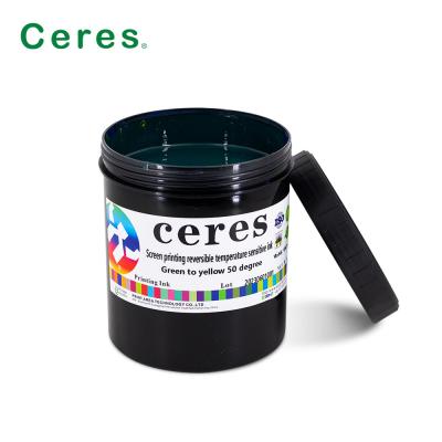 China Screen Printing Temperature Sensitive Ink 50 Degree Green To Yellow for sale