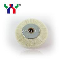China Offset SM102 Printing Machine Spare Parts White Hard Bristle Brush Wheel for sale