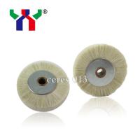China Offset SM102 Printing Machine Spare Parts White Hard Bristle Brush Wheel for sale