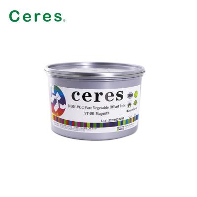 China Ceres YT-08 Pure Plant-Based CMYK Offset Printing Ink - Environmentally Friendly High Gloss Ink for Paper and Carbon Packaging for sale