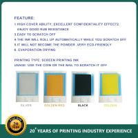 China PVC PET Security Printing Ink Scratch Off Ink for sale