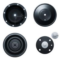 China Sulfur Cured Natural Rubber Valve Diaphragm High Elasticity 55 Shore A Pneumatic Actuator OEM for sale