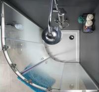 China Quadrant Sliding Glass Shower Enclosure Two Fixed Panels One Door for sale