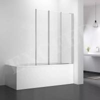 China 5mm Tempered Clear Glass Shower Enclosure 3 Fold Hinged Bathtub Screen for sale