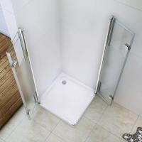 China Square Aluminum Frame Glass Shower Enclosure Hinge Pivot ​With Base 6mm for sale