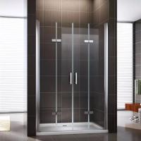 China 6mm Glass Shower Enclosure Hinge Pivot Square Aluminum Frame With Base for sale