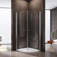 China 6mm Glass Shower Enclosure Hinge Pivot Square Aluminum Frame With Base for sale