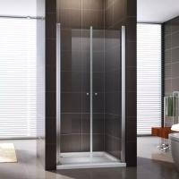China 6mm Glass Shower Enclosure Hinge Pivot Square Aluminum Frame With Base for sale