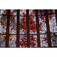 China Church Decorative Beveled Stained Glass Decorative Panels Hand Painted 3mm for sale