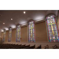 China Church Decorative Beveled Stained Glass Decorative Panels Hand Painted 3mm for sale