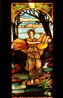 China Cathedral Beveled Transparent Stained Glass Sheet With Textures 3mm for sale