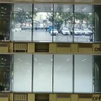 China PDLC Magic Switchable Smart Glass Film Self Adhesive 10mm for sale