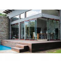 China Frameless Folding Glass Door Partition Bi Folding Accordion Door For Office Restaurant for sale