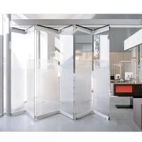China Frameless Folding Glass Door Partition Bi Folding Accordion Door For Office Restaurant for sale