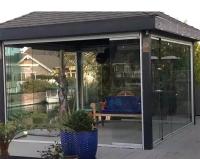 China Office Frameless Aluminium Sliding Partition Door Wall Custom Glass Bi Folding Door for sale