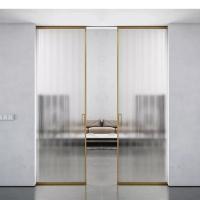 China Decorative transparent tempered ribbed reeded  wave fluted glass/art figured textured sheet glass pattern glass panel for sale