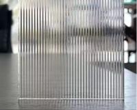 China Decorative transparent tempered ribbed reeded  wave fluted glass/art figured textured sheet glass pattern glass panel for sale
